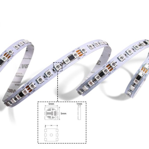 DC24V 10mm SM16703 16pixel 96led 5050RGB pixel led strips - July Lighting